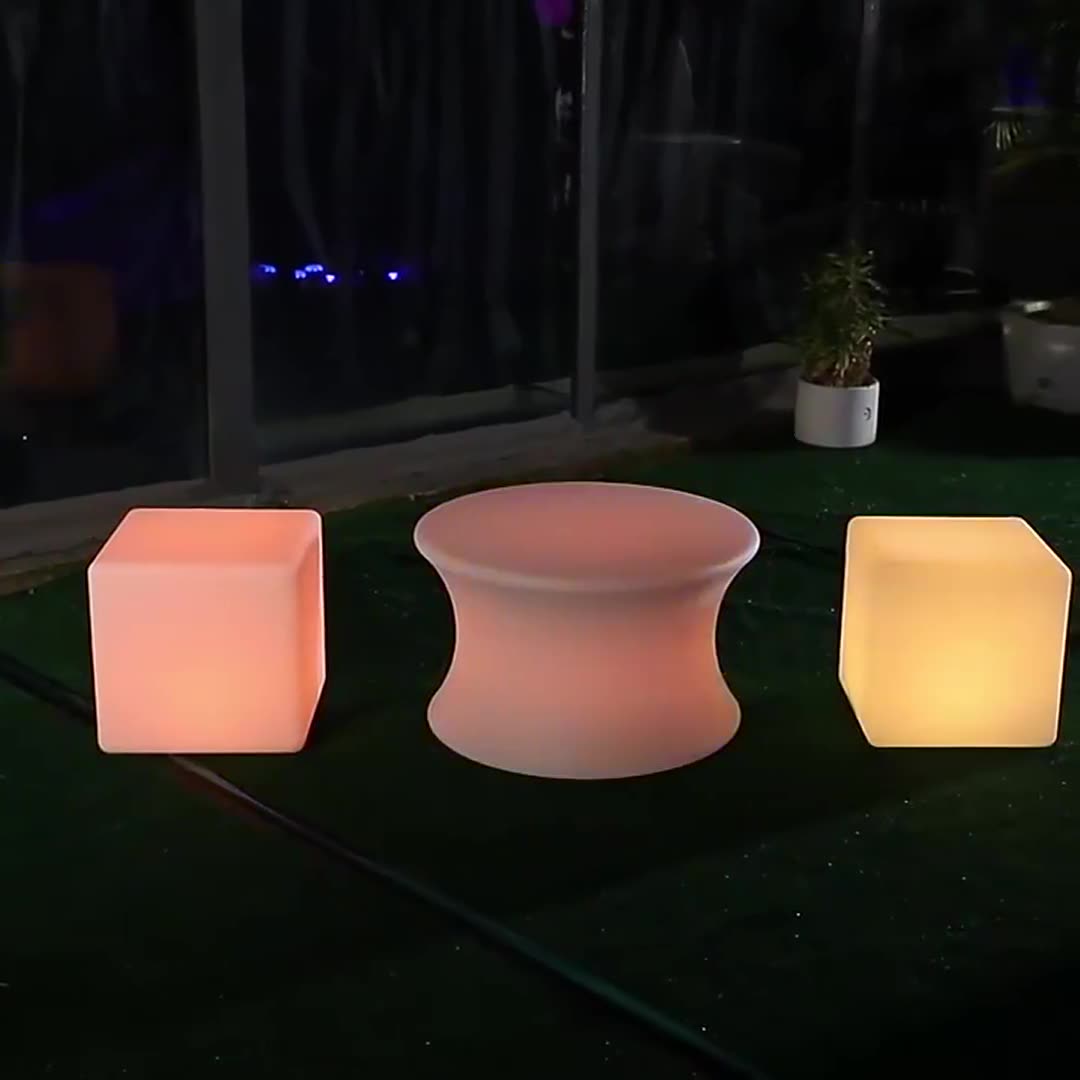 LED Cube Chair Light,Waterproof LED Cube Table, Color Changing Cube ...
