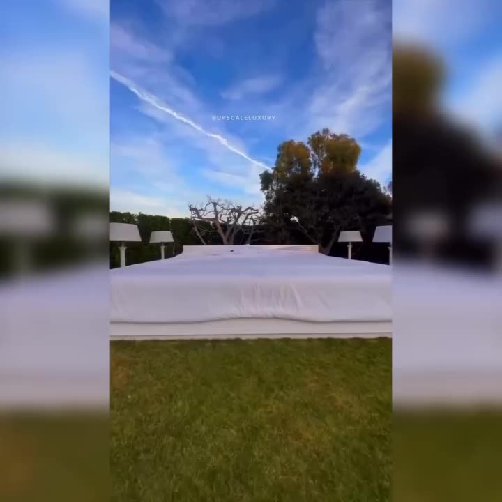 #Diddy’s backyard has a 50 foot bed 👀