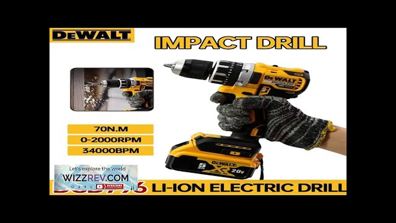 DEWALT DCD796 Electric Drill 13mm Portable Brushless Screwdriver 70 N.m ...