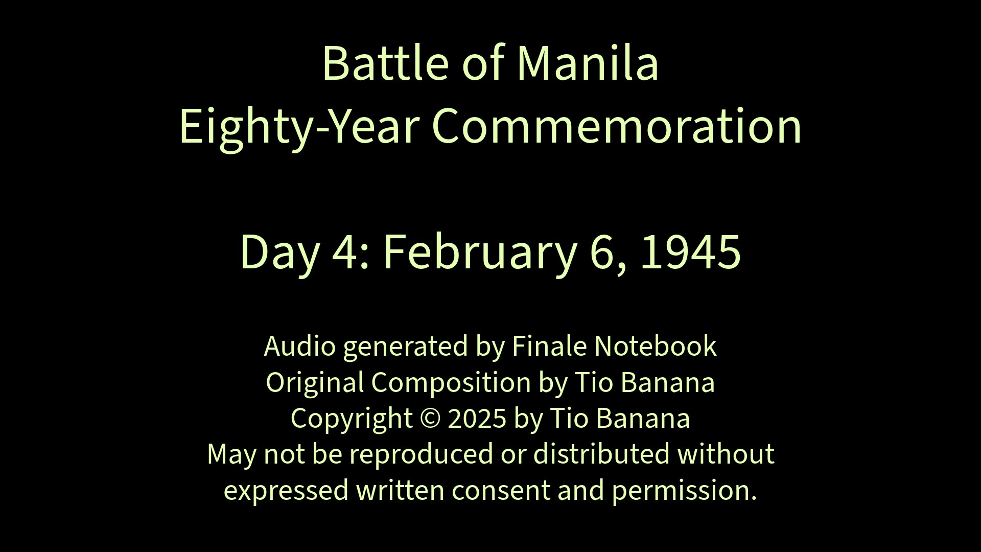 Battle of Manila Eighty-Year Commemoration | Day 4: February 6, 1945 ...