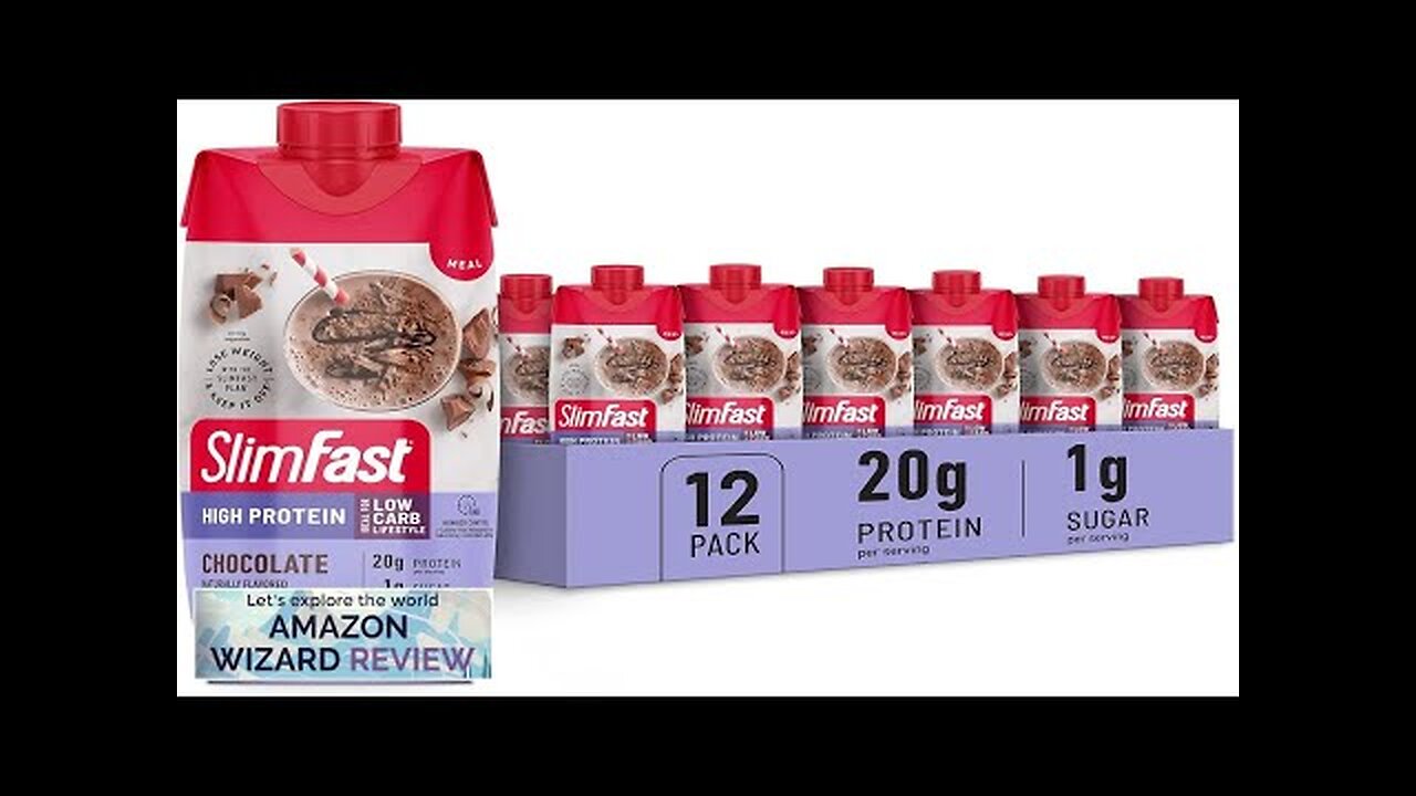 SlimFast Protein Shake Chocolate- 20g Protein Meal Replacement Shake ...