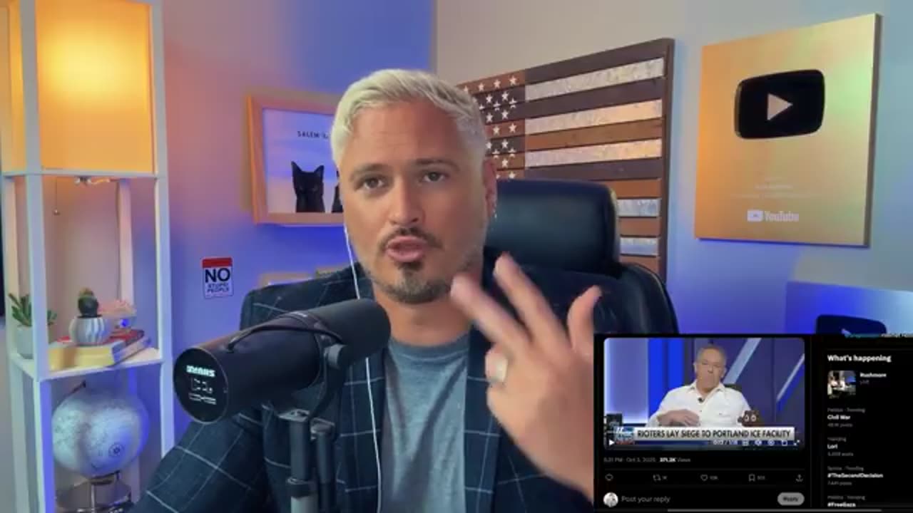 Fox News Liberal DOG WALKS Greg Gutfeld On Live TV