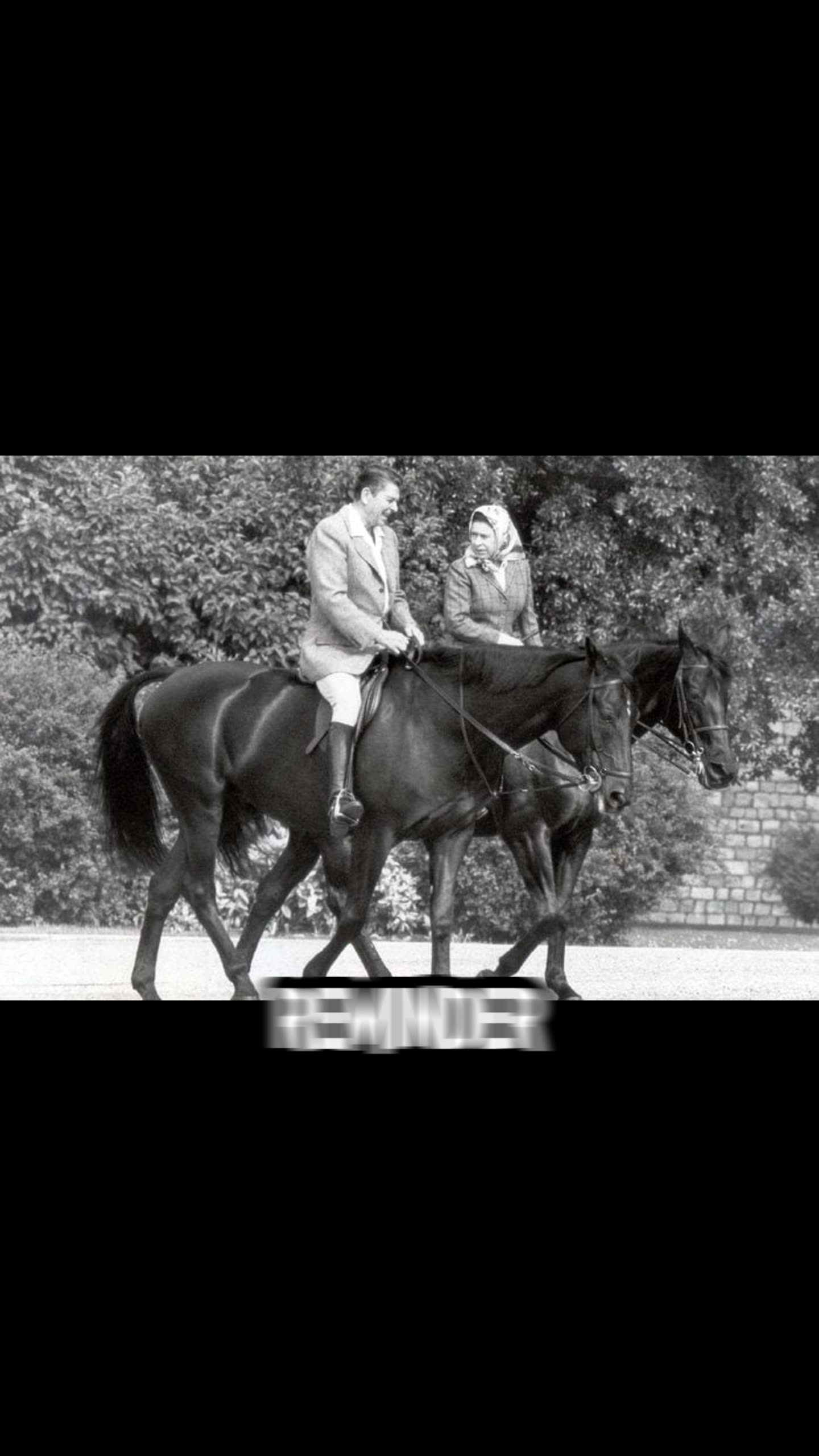 Queen Elizabeth & Ronald Reagan’s Horseback Ride + Trooping the Colour 1991