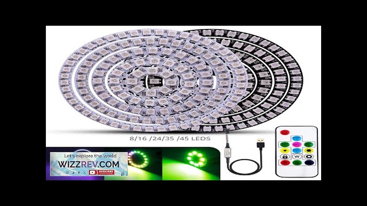 WS2812B DC5V Led Pixel Ring Individul AddressabIe Ring 5050 RGB WS2812 ...
