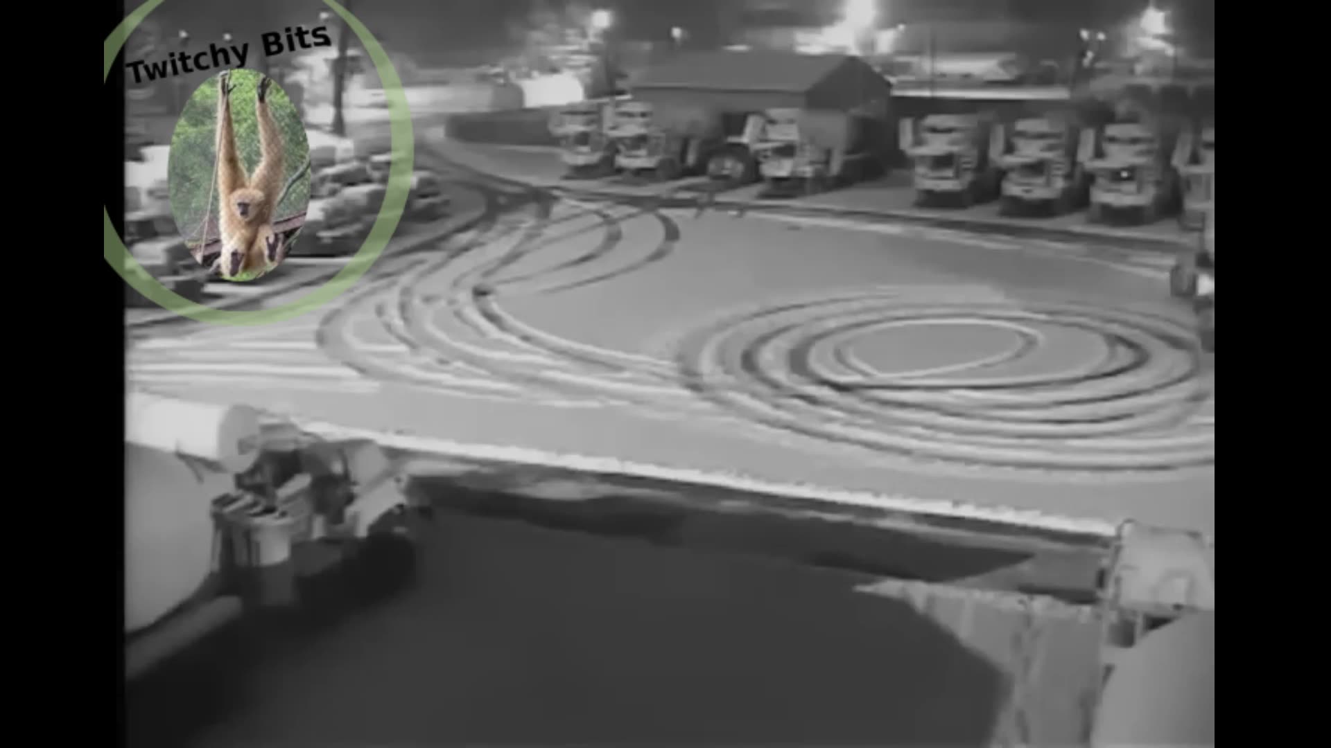 Wild Cement Truck Doing Donuts In The Snow