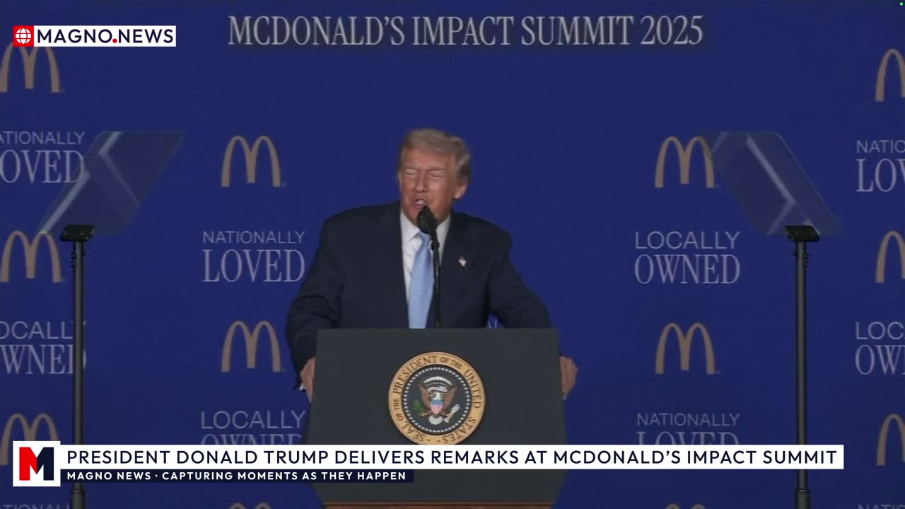 🇺🇸 President Donald Trump Delivers Remarks at McDonald’s Impact Summit ...