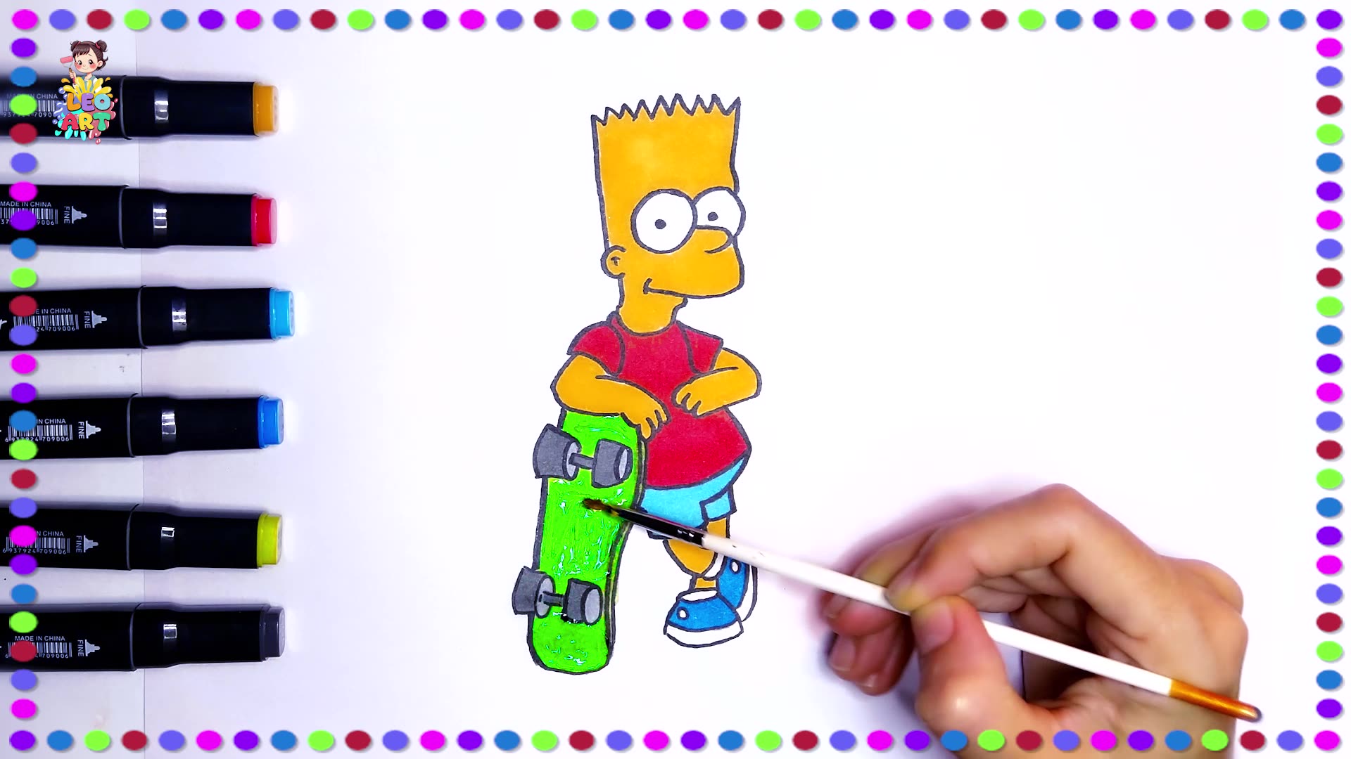 Fun Bart Simpson Painting Tutorial for Kids (Ages 6-8) | Easy Step-by ...