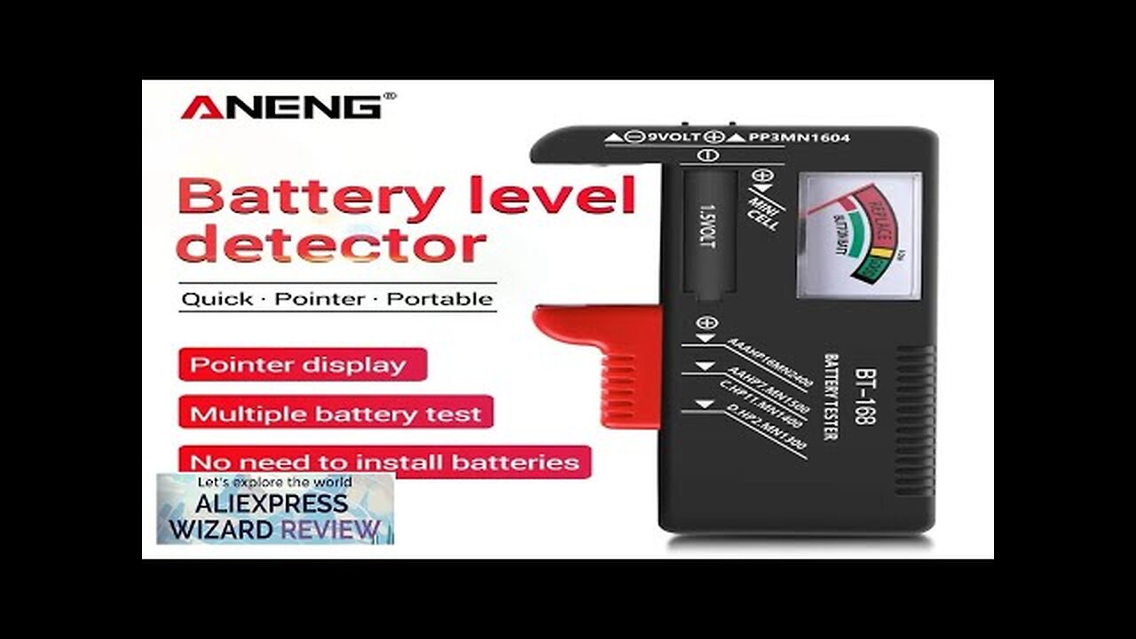 ANENG BT-168 Digital Battery Testers Lithium Battery Capacity Tester ...
