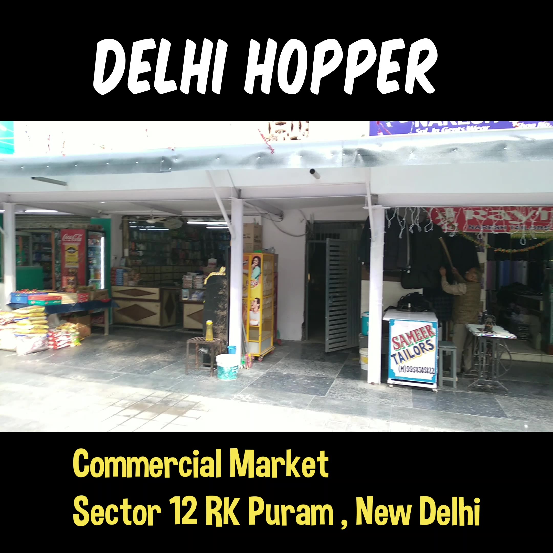 Enjoying a walk through the bustling commercial market of RK Puram ...