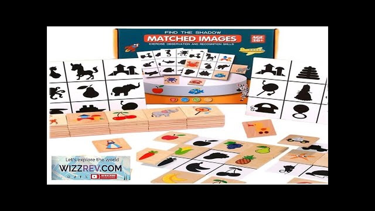 Montessori Shape Matching Board Game Find Shadow Matched Images Animal ...