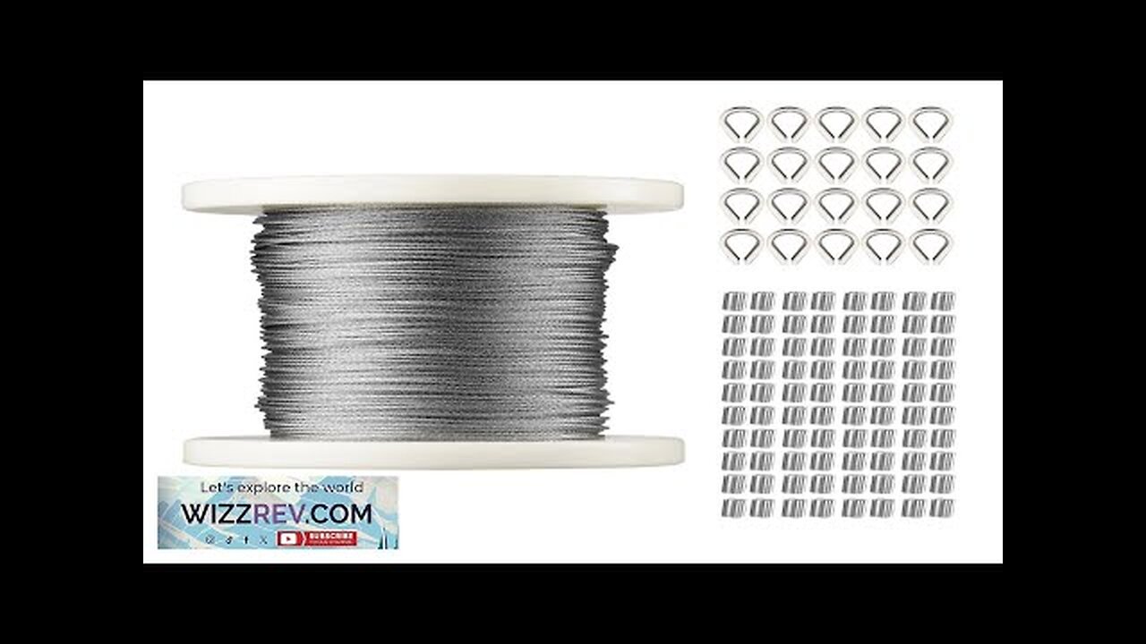 VEVOR 1/16 Wire Rope Kit 304 Stainless Steel Cable with 80 Sleeves Review