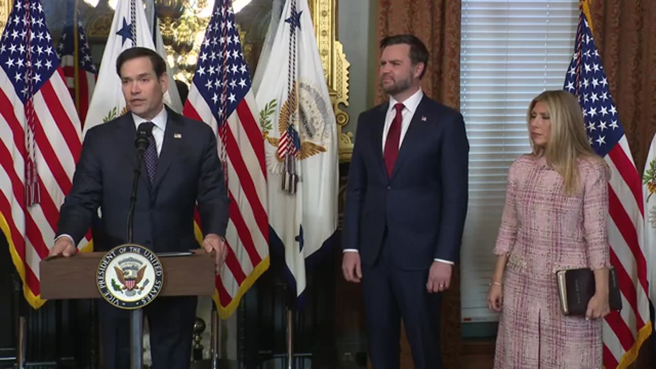 Vice President JD Vance Swears In Marco Rubio as United States ...