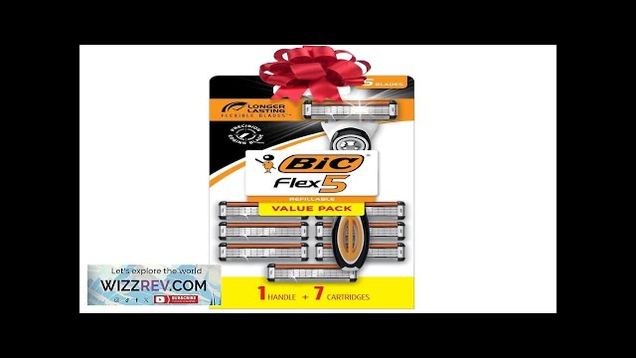 BIC Flex 5 Refillable Men's Holiday Shaving Kit: 5-Blade Razors 1 ...