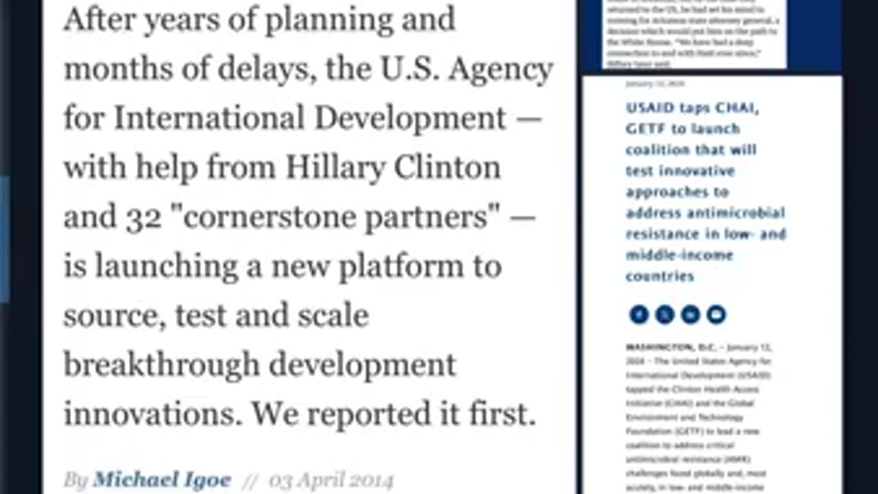 32 plus one - USAID and the Clinton Foundation