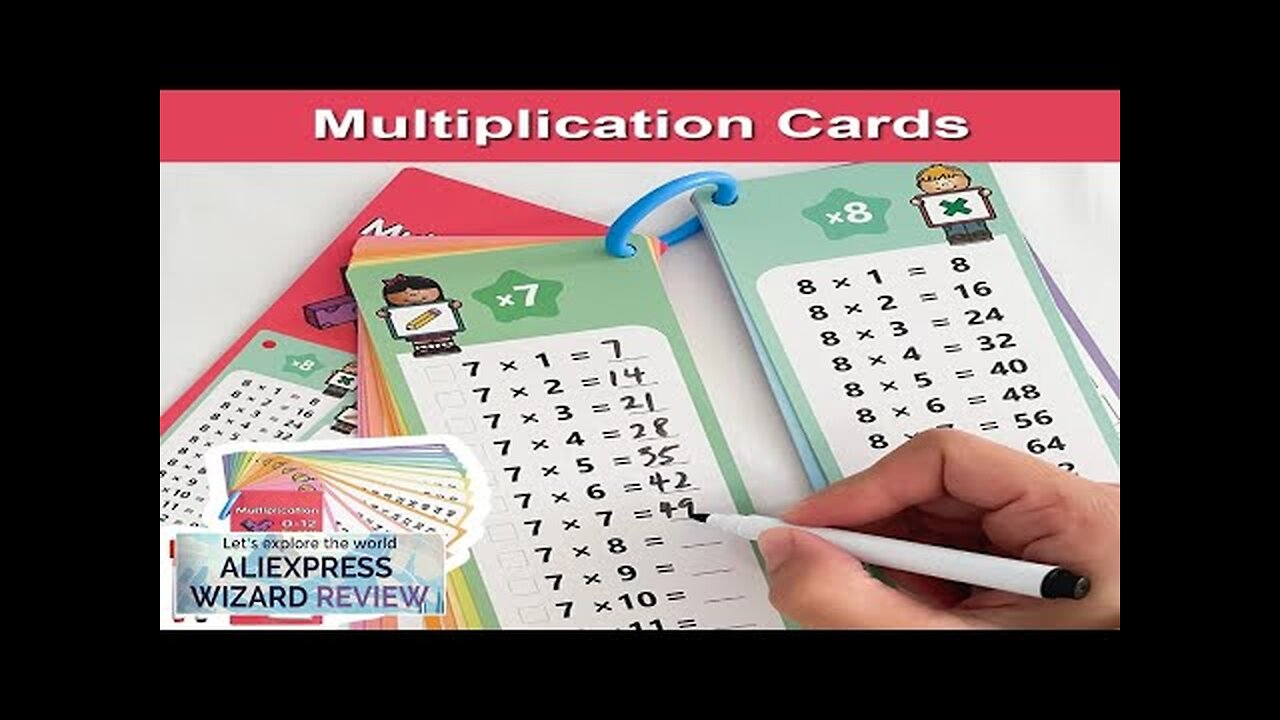 0-12 Multiplication Charts Times Table Cards Self Check Math Learning ...