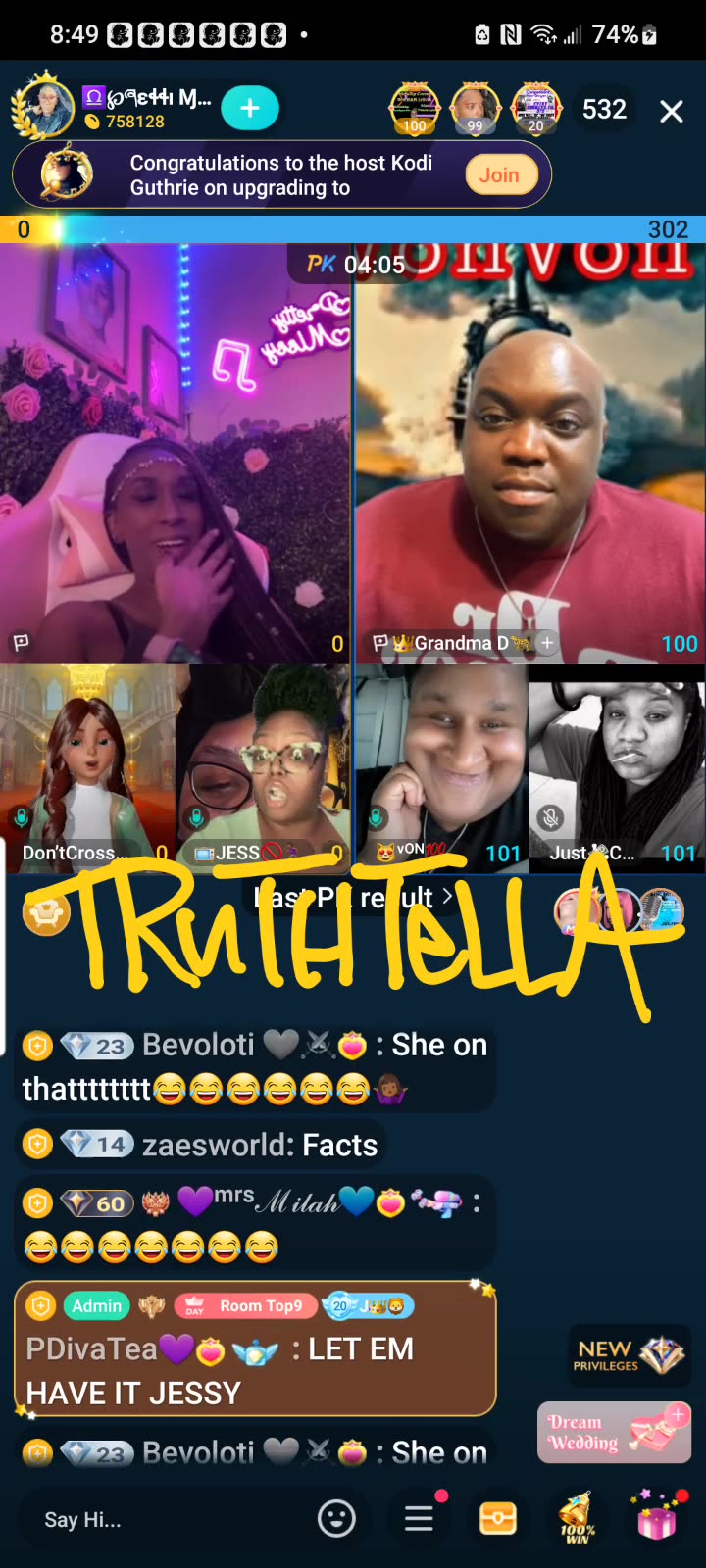 PRETTI MISSY, VONVON, JESSY, MRS THERESA, COLE, & GRANDMA D TEAM PK ...