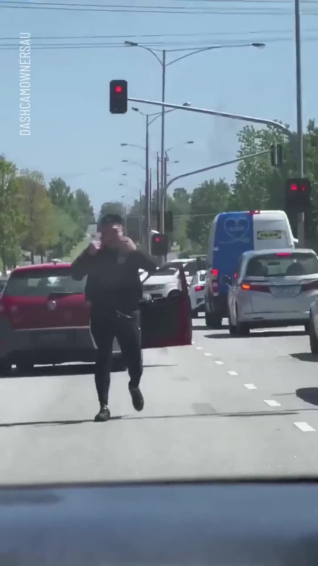 Dashcam Footage Captures Moment Of Instant Karma Caught On Dash