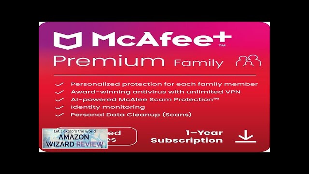 McAfee+ Premium Family Plan 2024 Unlimited Devices Identity and Privacy ...