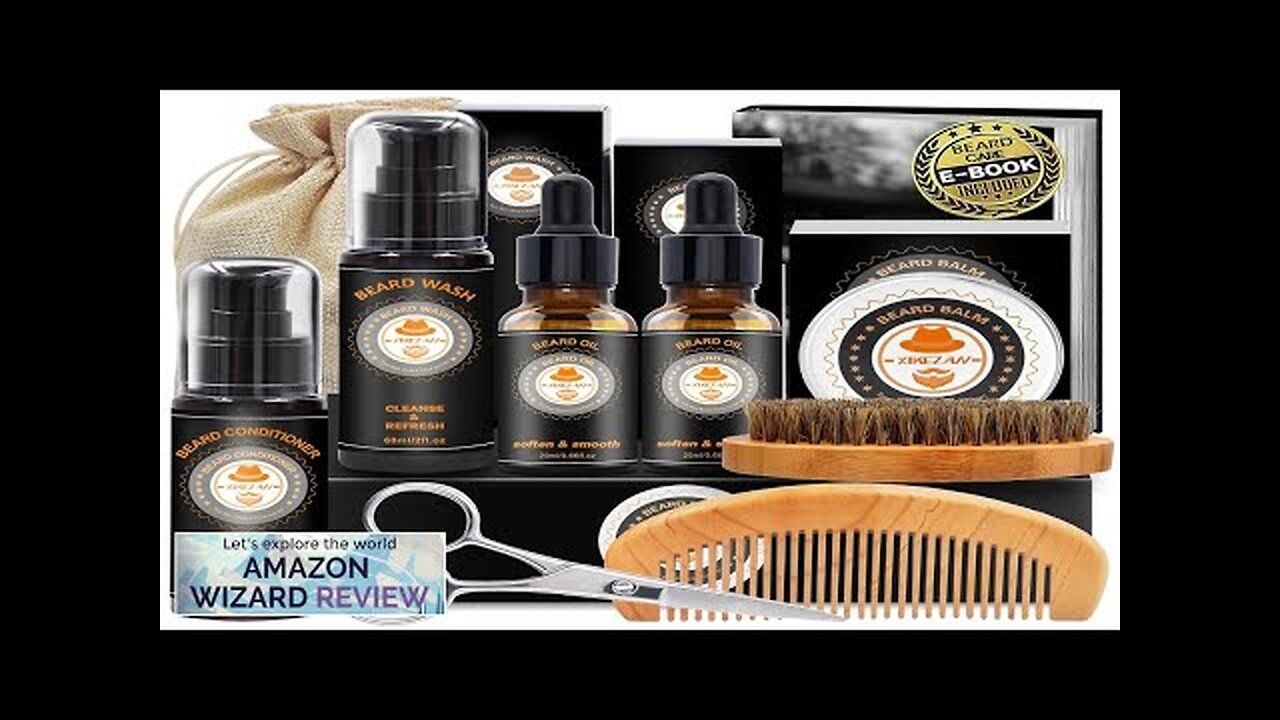 Beard Grooming Kit w/Beard ConditionerBeard OilBeard BalmBeard Review