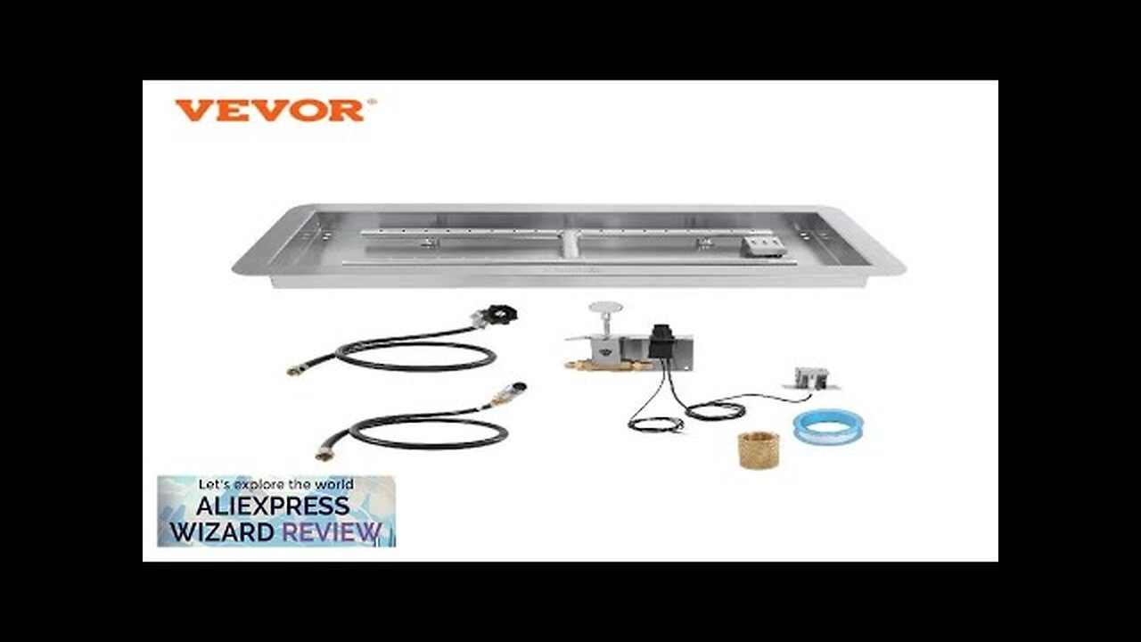 VEVOR 36 x 12 inch Drop-in Fire Pit Pan Rectangular Stainless Steel Review