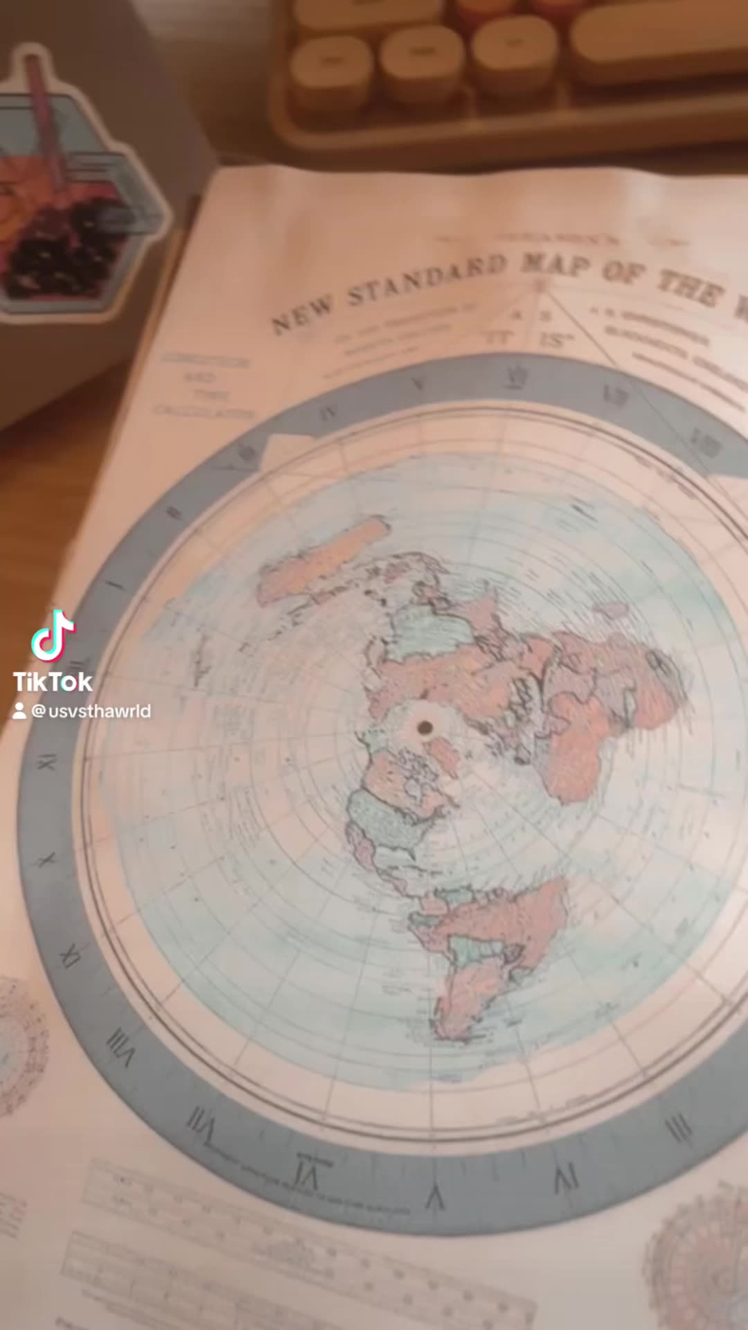 What is a polar projection map? Is the world a clock?