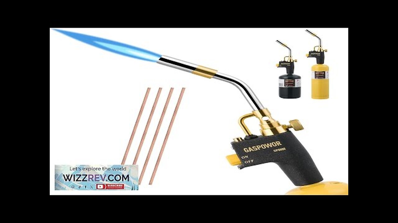 High Intensity Propane Torch Head with 4PCS RodsTurbo Torch Kit Fuel by ...