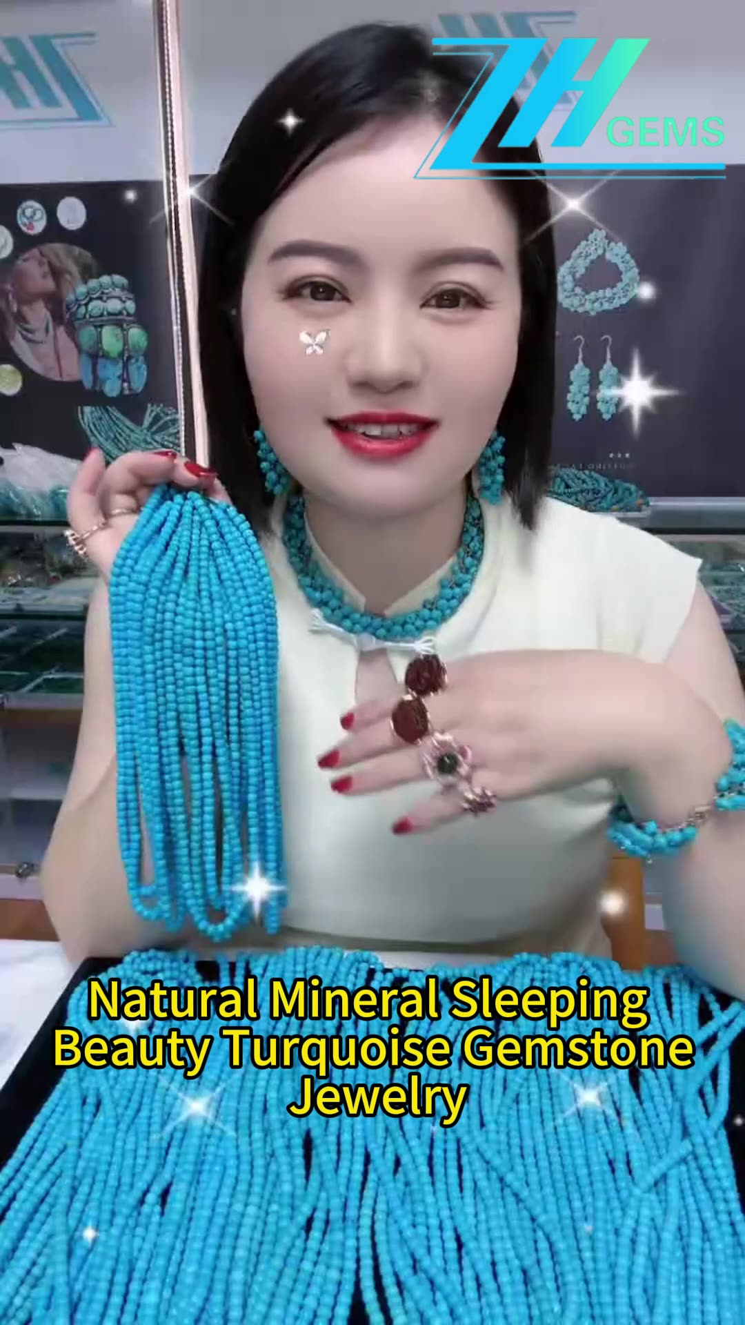 2025-0310-02 Natural Mineral Sleeping Beauty Turquoise Gemstone Jewelry