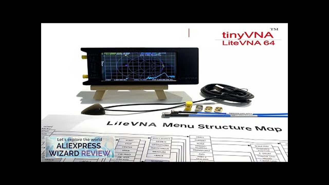 Original Hugen 50kHz ~ 6.3GHz tinyVNA LiteVNA 64 4" Display Vector ...