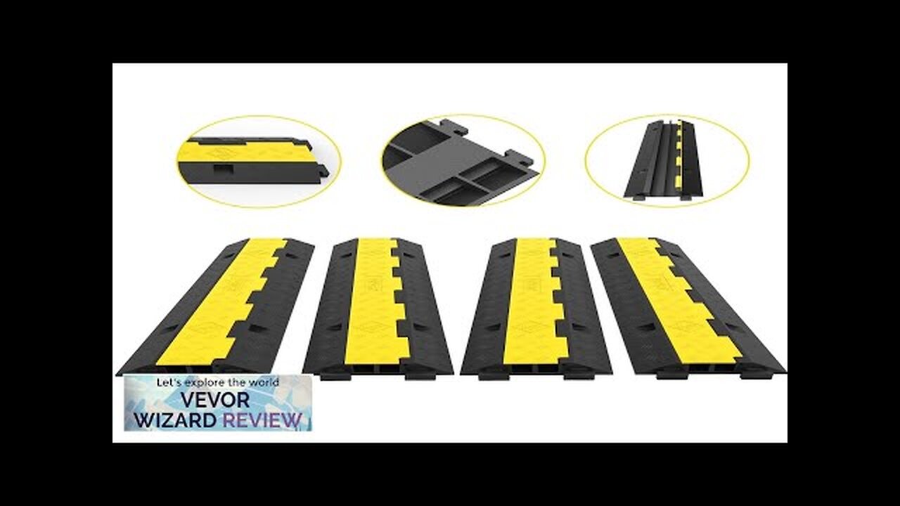 VEVOR Cable Protector Ramp 4 Packs 2 Channels Speed Bump Hump Rubber Review