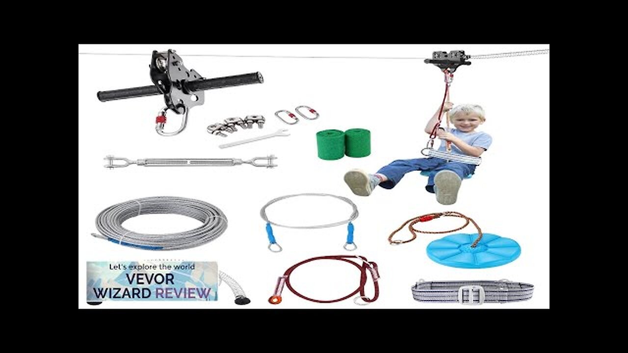 VEVOR Zipline Kit for Kids and Adult 100 ft Zip Line Kits Review