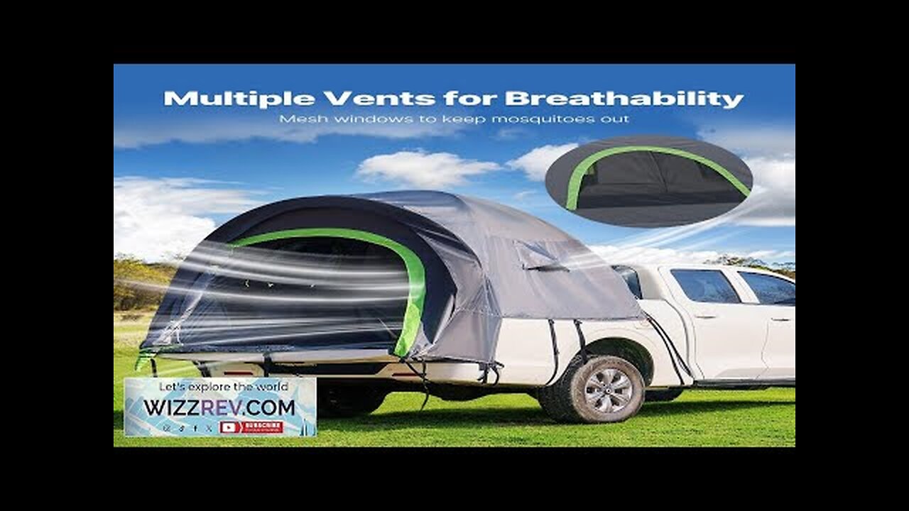 Truck Tent 6.4-6.7ft Waterproof PU2000 Truck Bed Camping Tent 2-3 ...