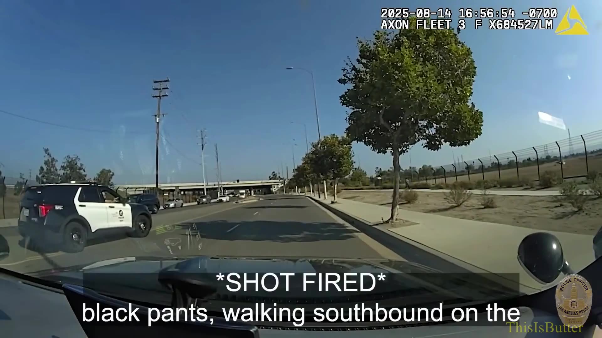 LAPD officers shoots suspect after 911 call of a man pointing a replica ...