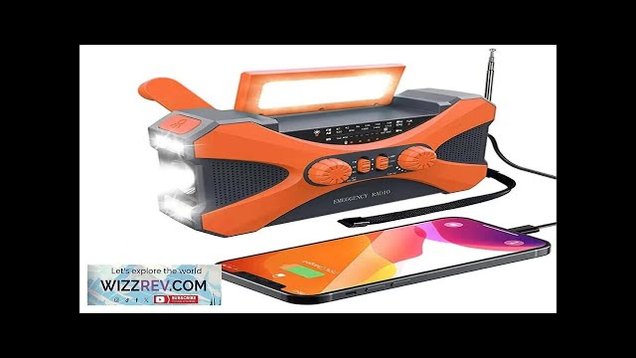 Multifunction Radio Solar Powered Hand Crank Radio FM AM NOAA WB Radio ...