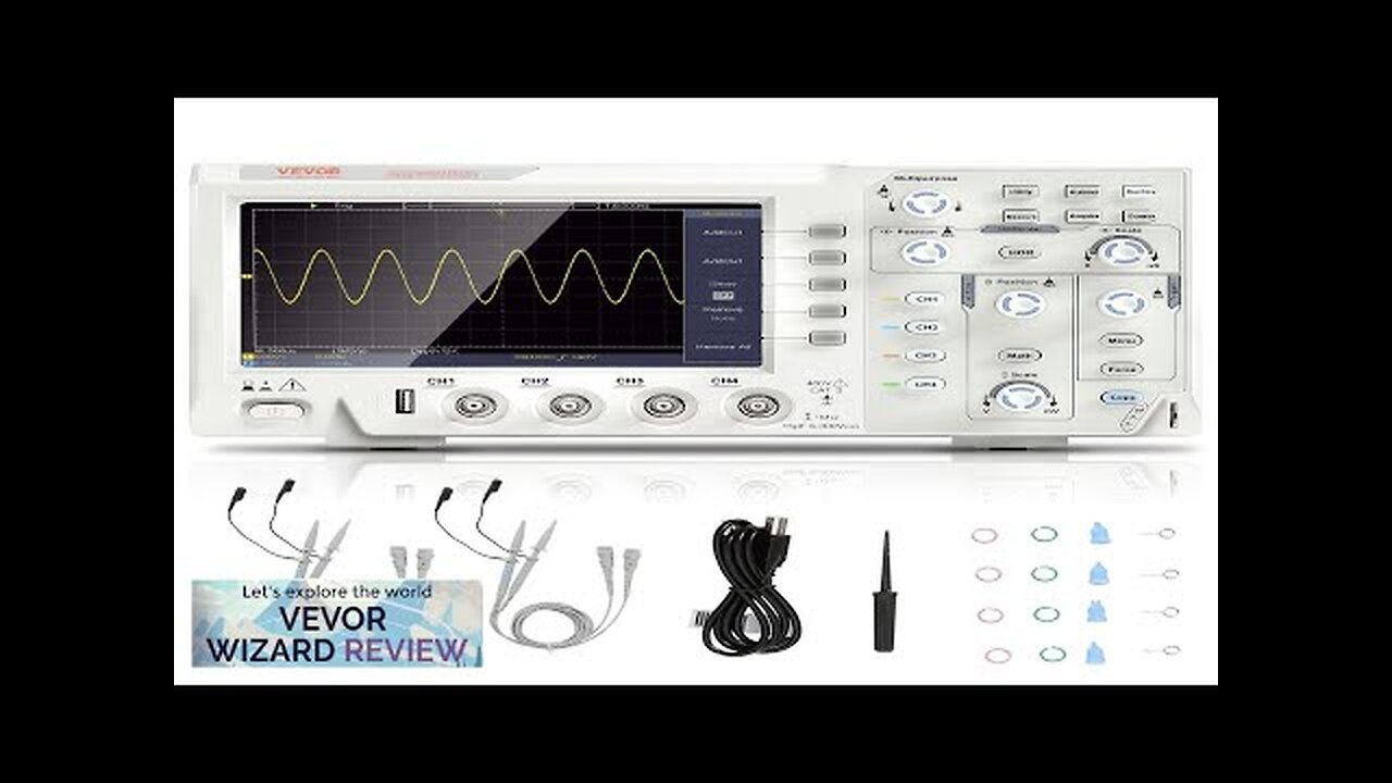 VEVOR Digital Oscilloscope 1GS/S Sampling Rate 100MHZ Bandwidth ...