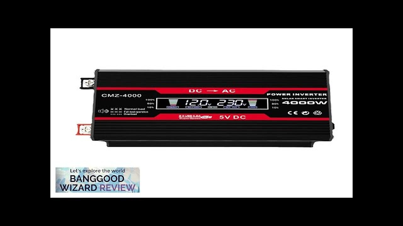 DC 12V to AC 220V Car Inverter with Intelligent LCD Display 300W Review