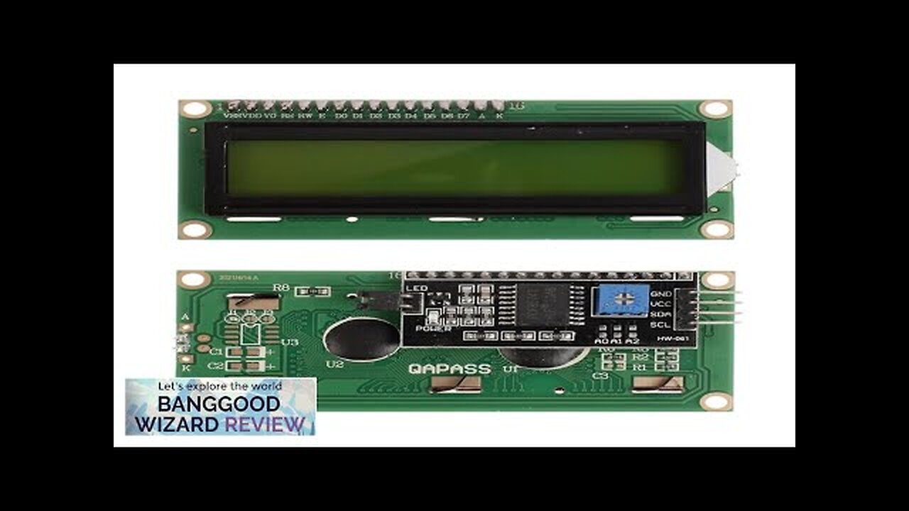 HW-060B 1602 LCD 5V Yellow-green Screen IIC I2C Interface Module 1602 LCD Review