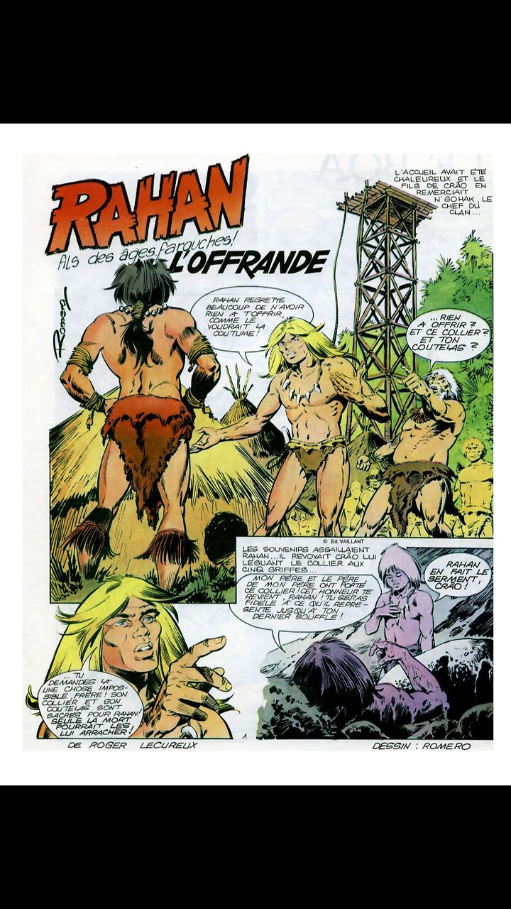 Rahan. Episode 148. By Roger Lecureux. The Offering. A Puke(TM) Comic.