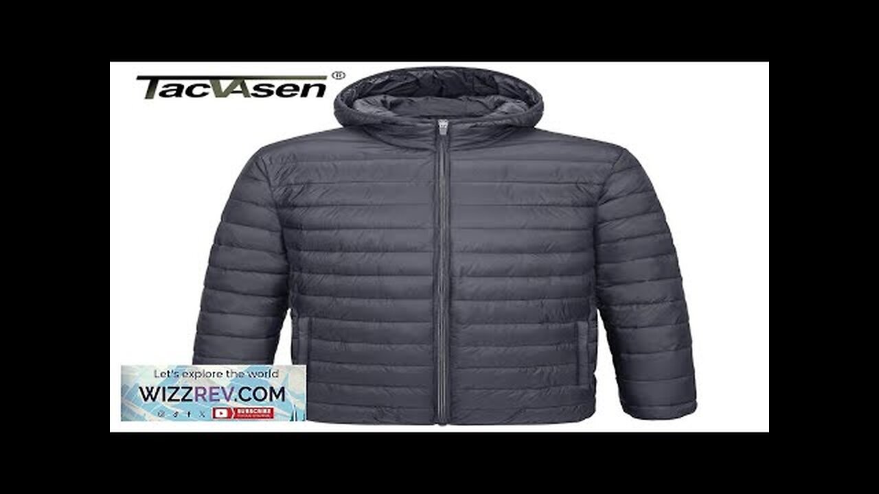 TACVASEN Men's Hooded Puffer Jacket Water-Repellent Warm Quilted Coat ...
