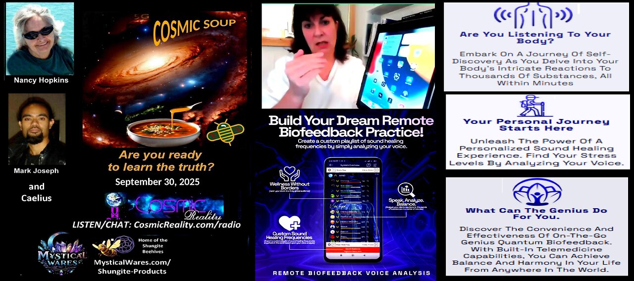 COSMIC SOUP 9/30/25 - Karen MacDonald Deep Dive into Tech in Energy Heling