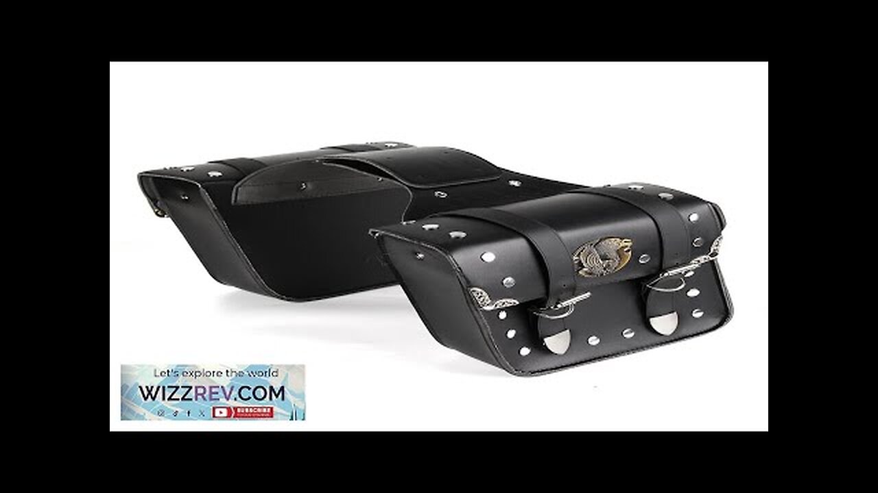 Motorcycle Saddlebags Side Bag Tool Bags Left Right For Chopper Black ...