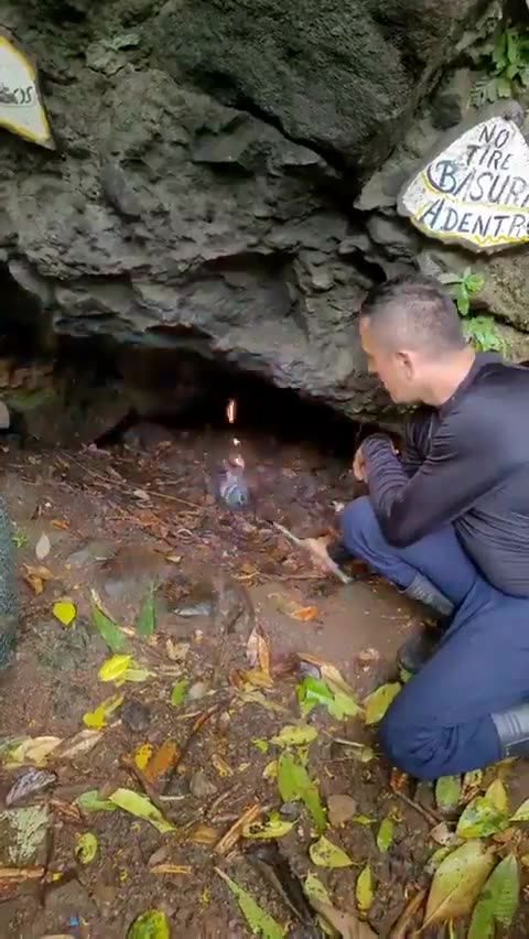 Costa Rica's "Cave of Death" or "Cueva de la Muerte" near the Poas Volcano