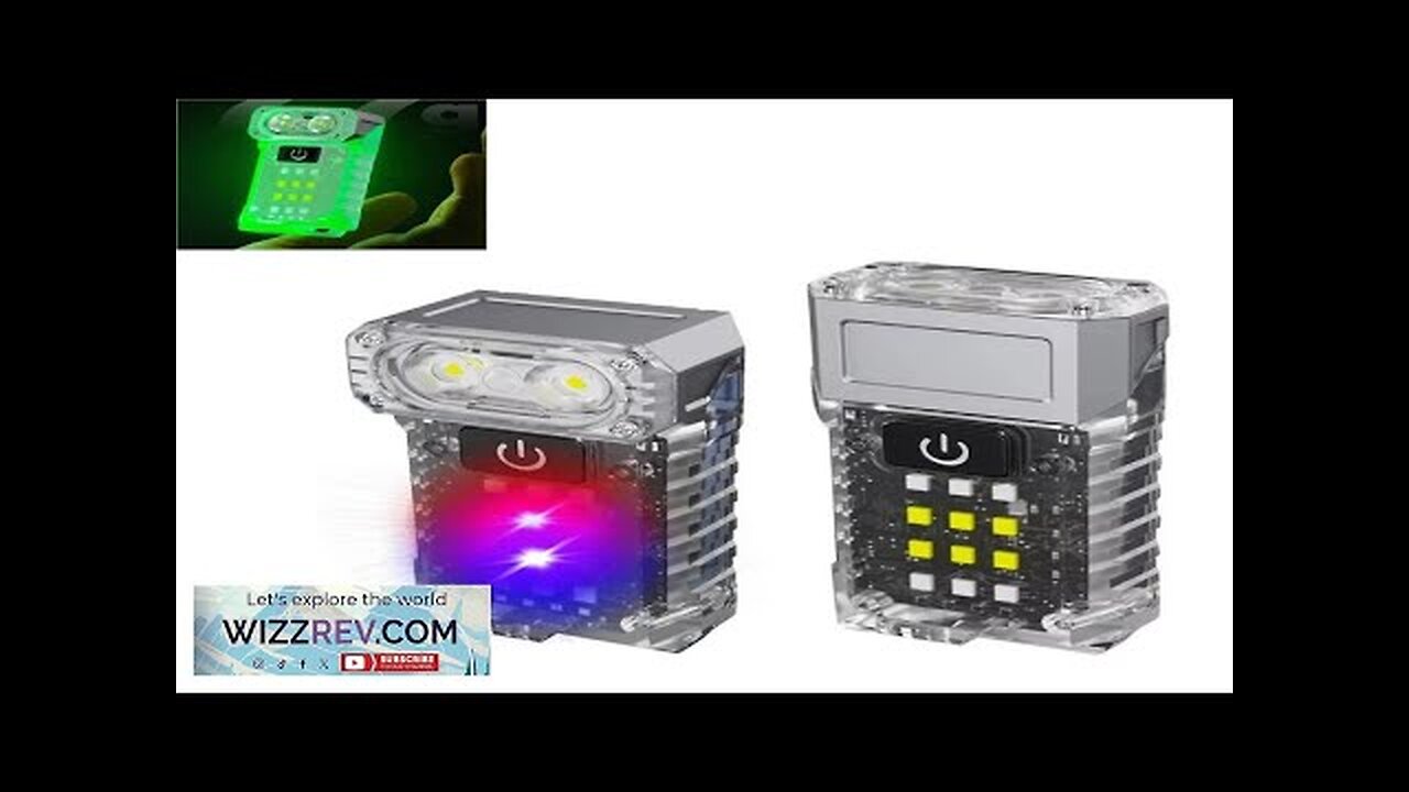 90° Rotatable Dual Light Source Mini LED Flashlight with UV Light COB ...