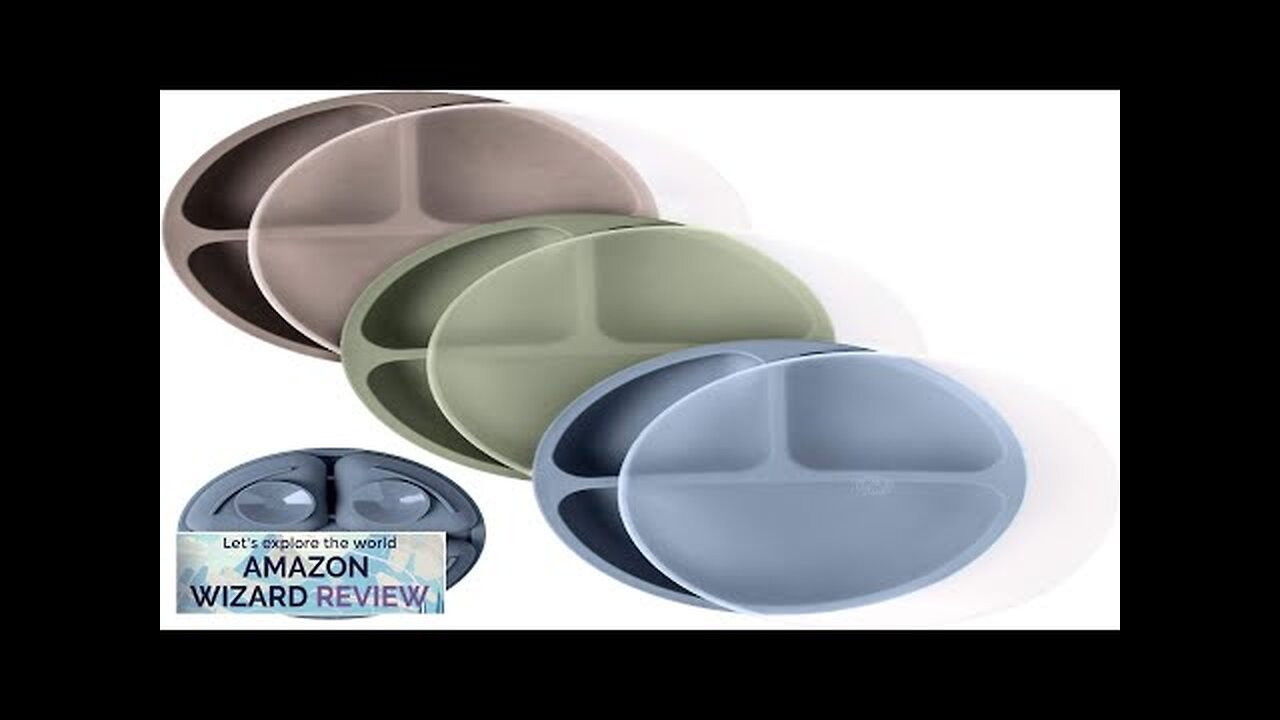 WeeSprout Suction Plates with Lids for Babies & Toddlers 100% Silicone ...