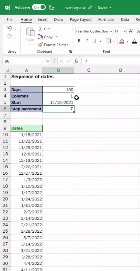 excel formulas for fill sequence number in specified cell or range is ...