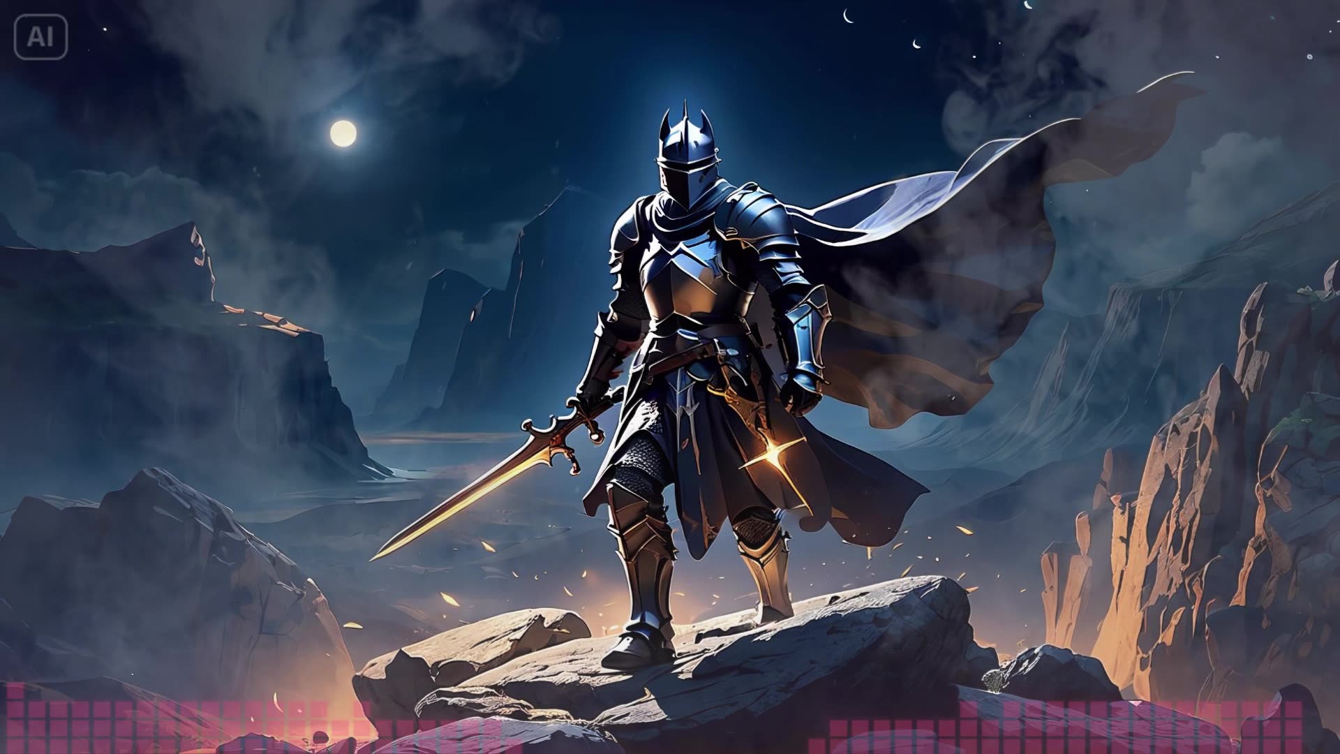The Knight of the Night Rock: Epic Guitar Ballad & Dark Fantasy