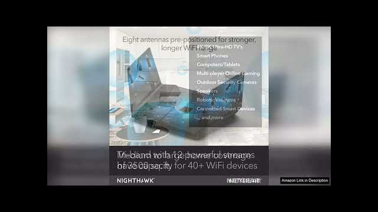 NETGEAR RAX200-100NAR Nighthawk AX12 AX11000 Router Certified ...
