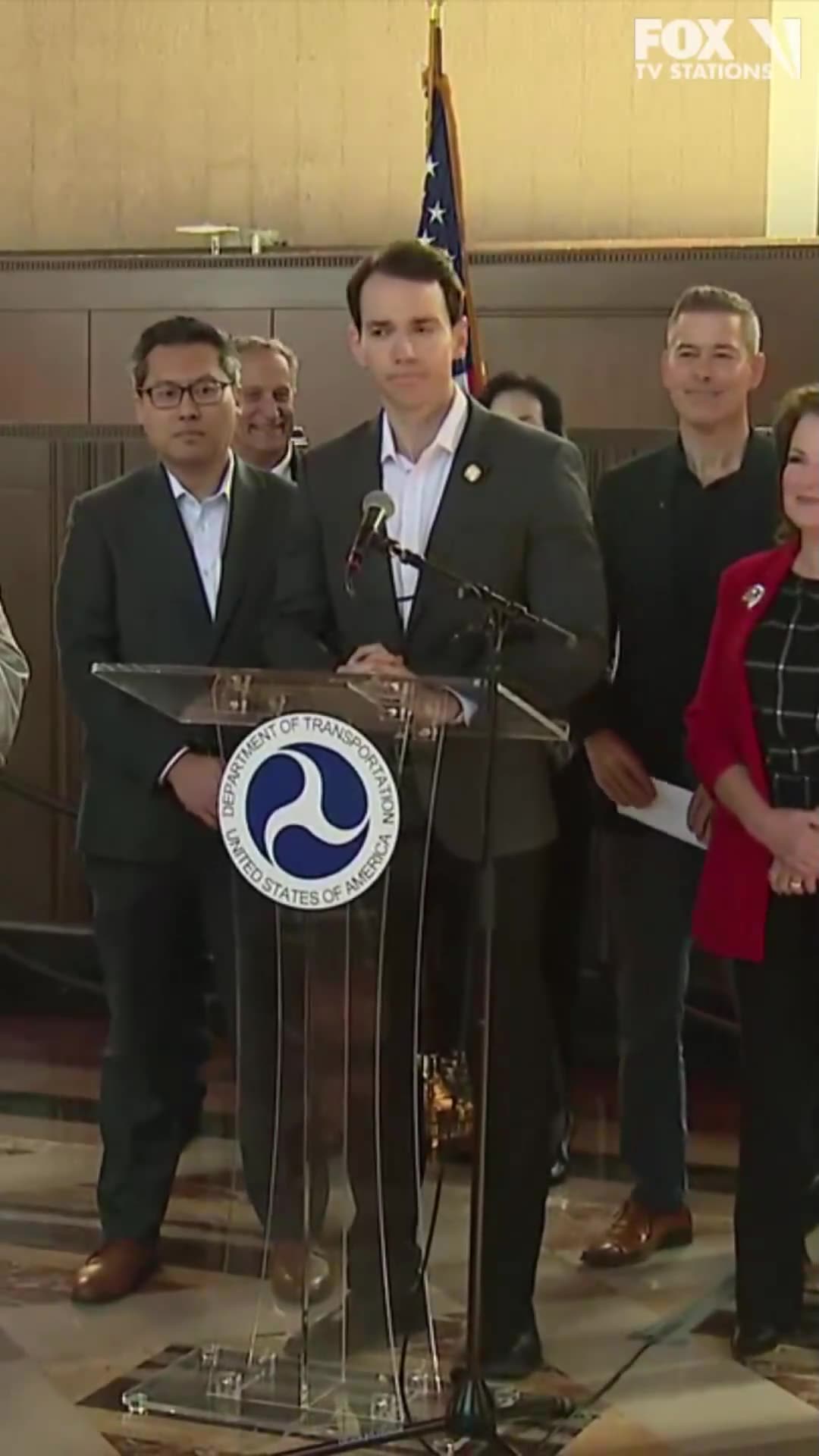 Sean Duffy announcing a federal investigation into California’s High ...