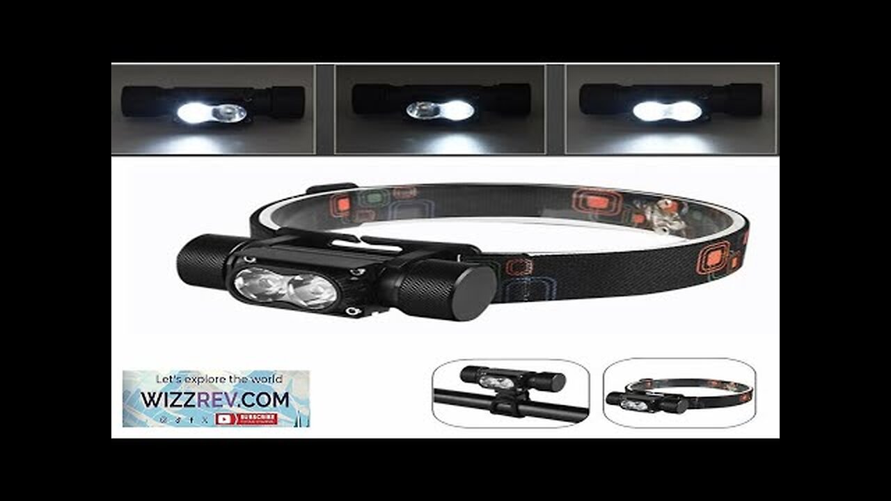 5 Light Mode Headlamp Portable Bicycle Lights COB LED Head Lamp ...