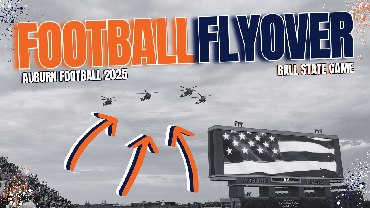 Auburn Football Flyover | Ball State Game 2025 | 4K Replay