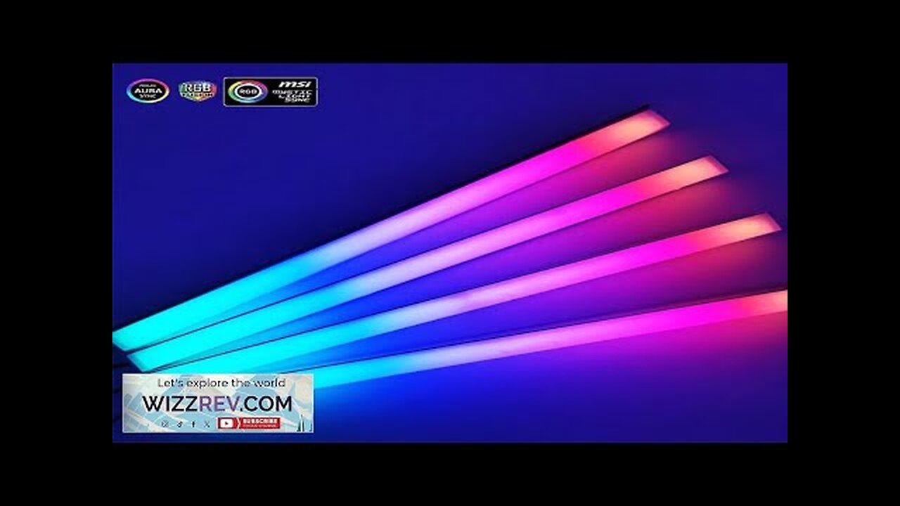 30cm Aluminum Alloy RGB PC Case LED Strip Magnetic Computer Light Bar ...
